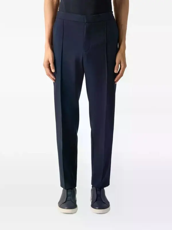 Zegna Navy Wool Pants