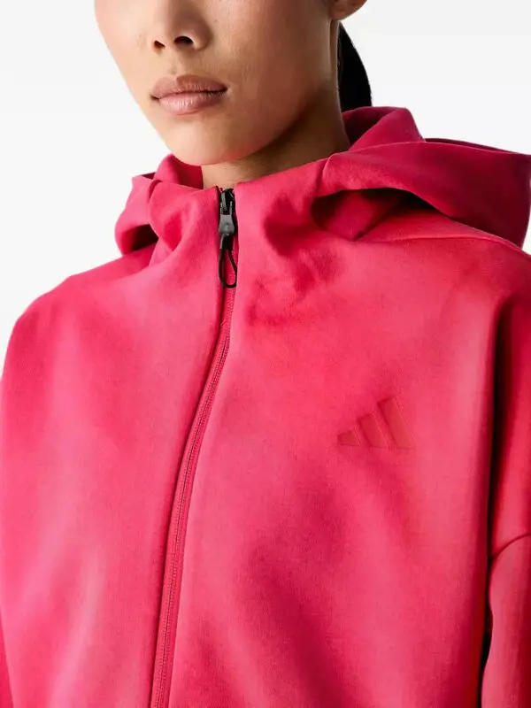 Adidas Logo-print Zip-up Hoodie