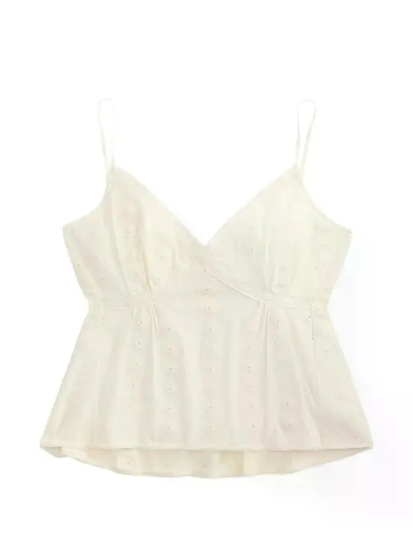 Ralph Lauren Eyelet Lace-trim Blouse - Neutrals