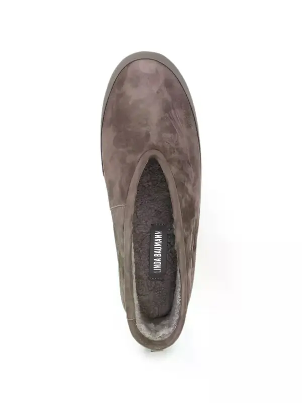 LINDA BAUMANN Suede Slip-on Sneakers