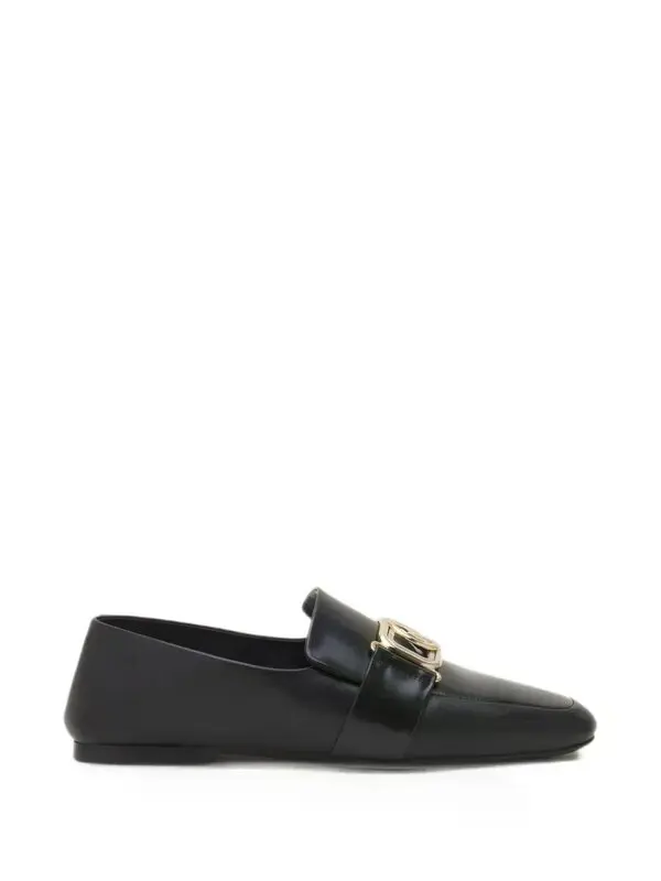 LANVIN Logo-plaque Leather Loafers