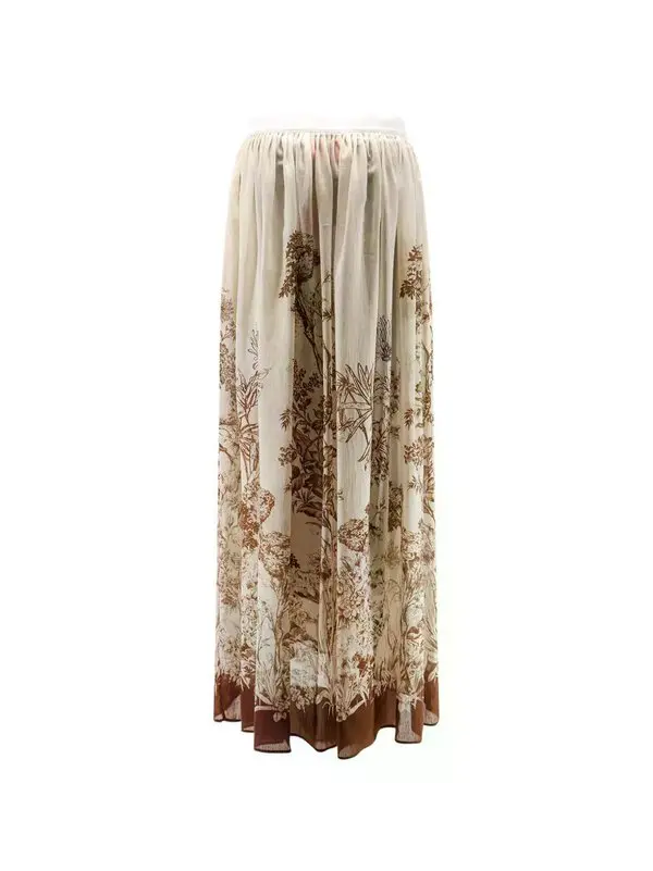 CO.GO Floral Print Gathered Long Skirt