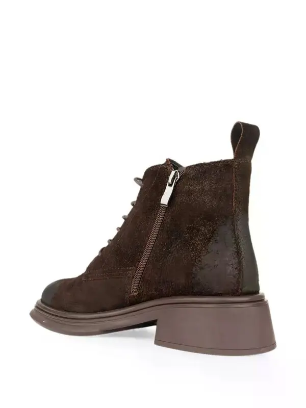 LINDA BAUMANN Lace-up Suede Ankle Boots