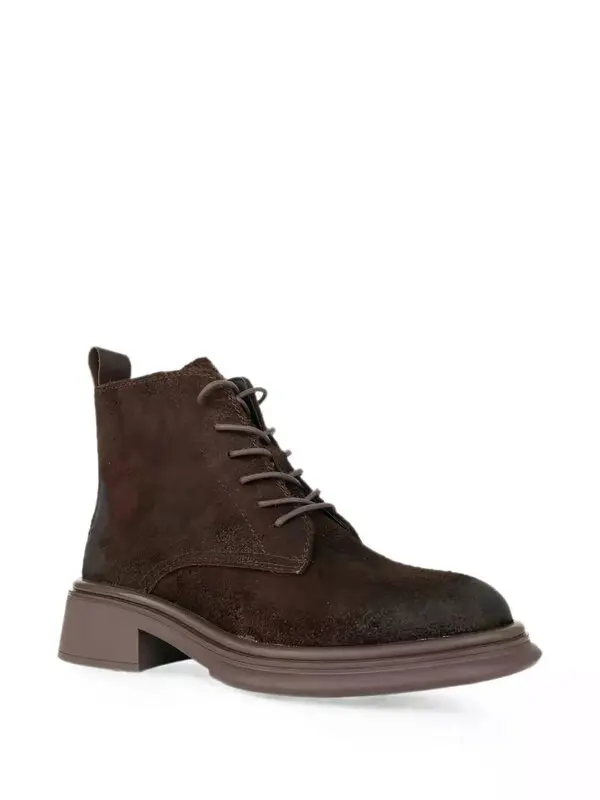 LINDA BAUMANN Lace-up Suede Ankle Boots