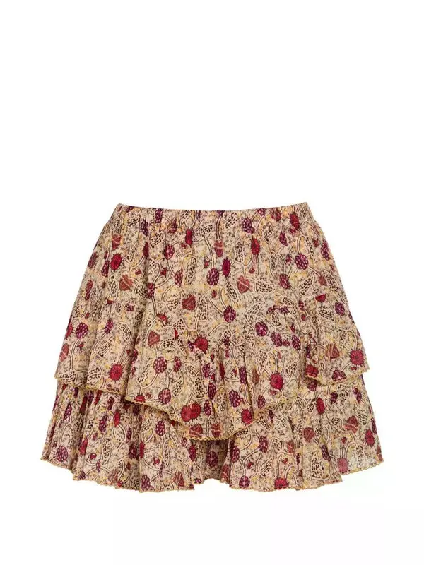 MARANT ETOILE Floral-pattern Mini Skirt - Neutrals