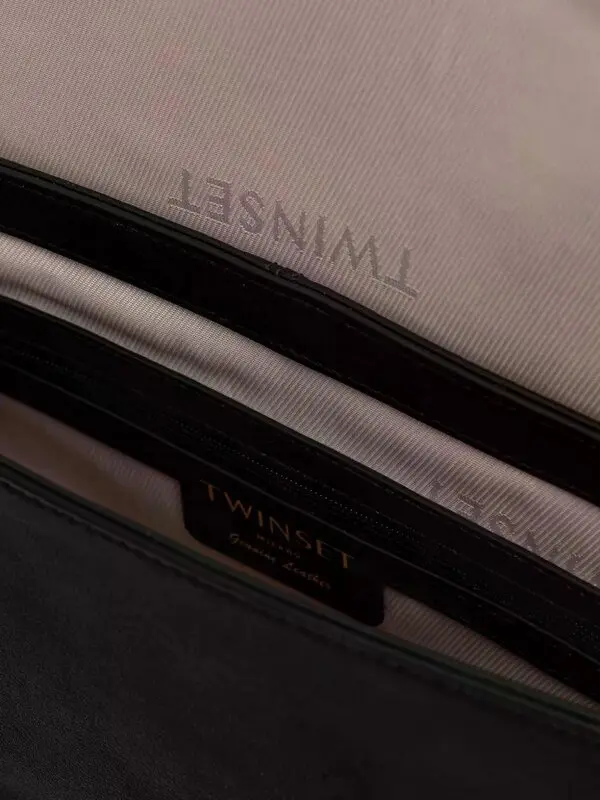 TWINSET Logo-embossed Shoulder Bag - Black