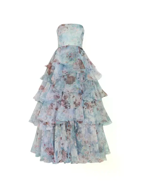 Aje Gabriella Floral-print Maxi Dress - Blue