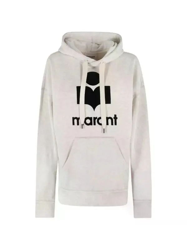 MARANT ETOILE Mansel Logo-print Hoodie - Neutrals