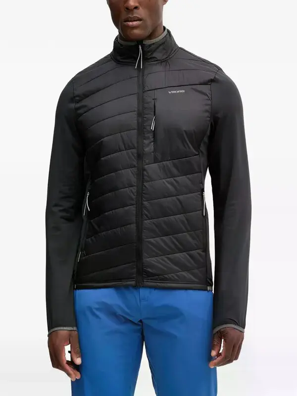 VIKING Quilted Panel-detail Jacket - Black
