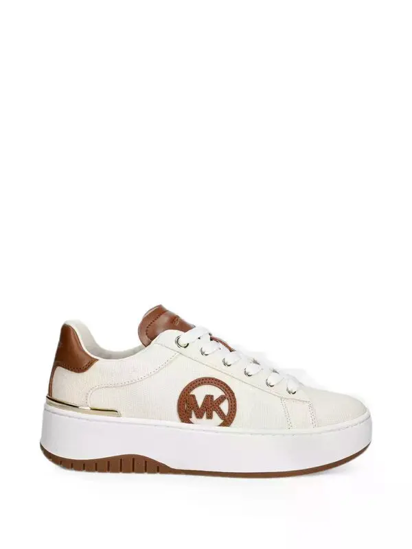 Michael Kors Logo-patch Platform Sneakers - Neutrals