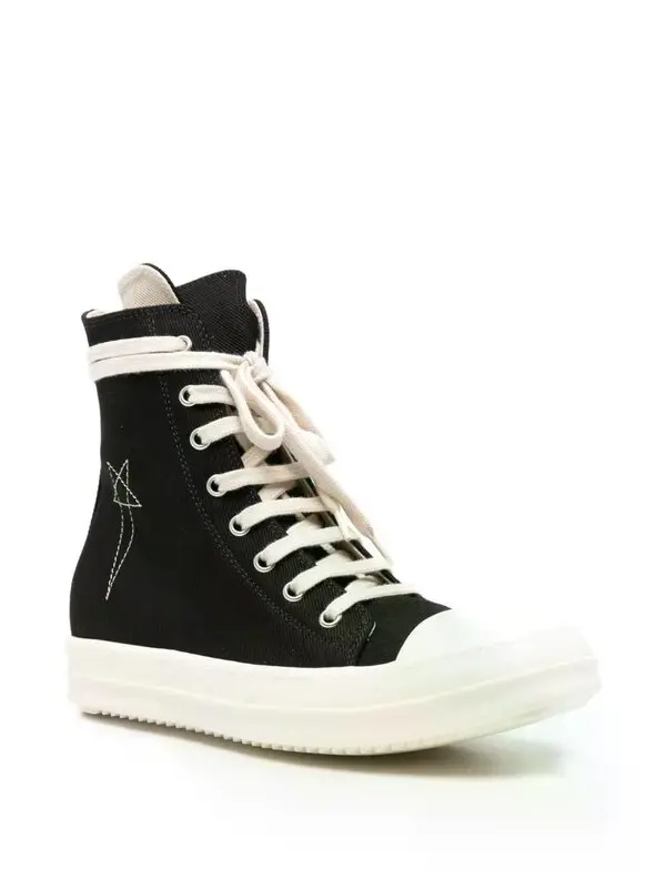 Rick Owens Embroidered Star High-top Sneakers