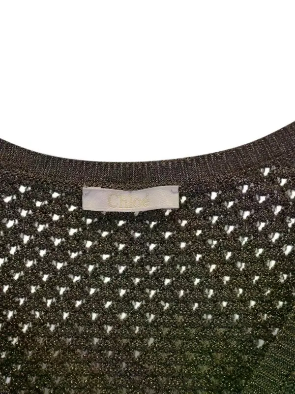 Chloé Buttoned Metallic- Cardigan
