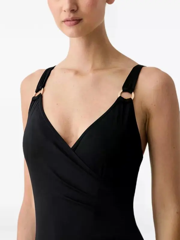 Michael Kors Wrap-style Ring-detail Swimsuit