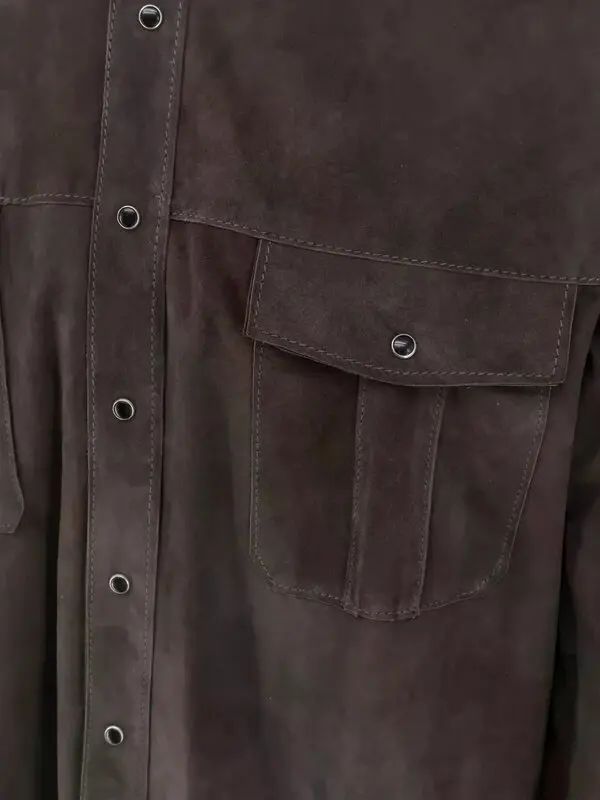 DFOUR Suede Flap-pocket Shirt