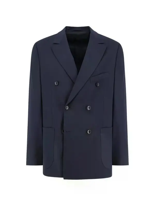 SEVEN GAUGE Double-breasted Peak-lapel Blazer