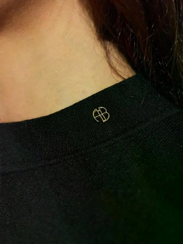 ANINE BING Imane Logo-plaque Mini Dress