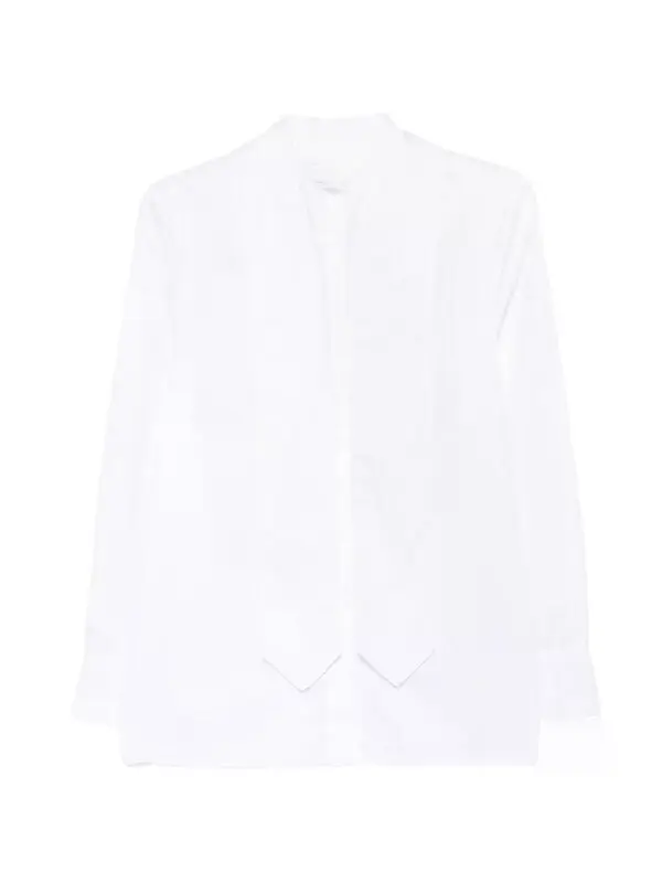 DONDUP Tie-detail Long-sleeve Shirt - White