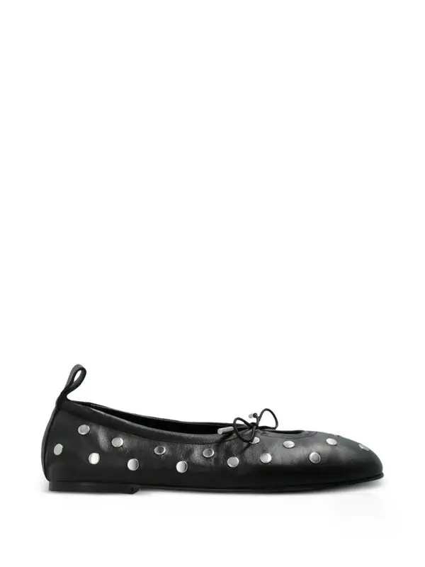 ALOHAS Rosalind Stud-embellished Ballet Flats - Black