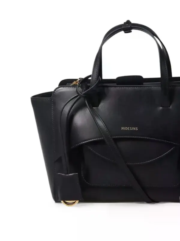 HIDESINS Medium Flap Tote Bag - Black