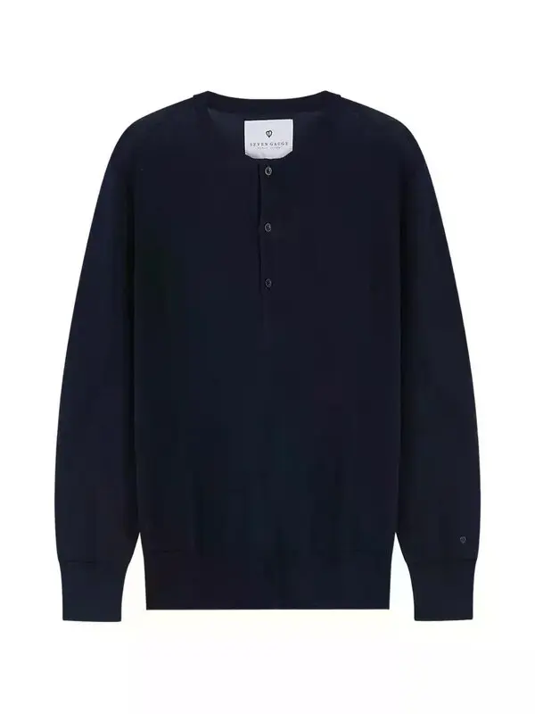 SEVEN GAUGE Button-fastening Serafino Sweater