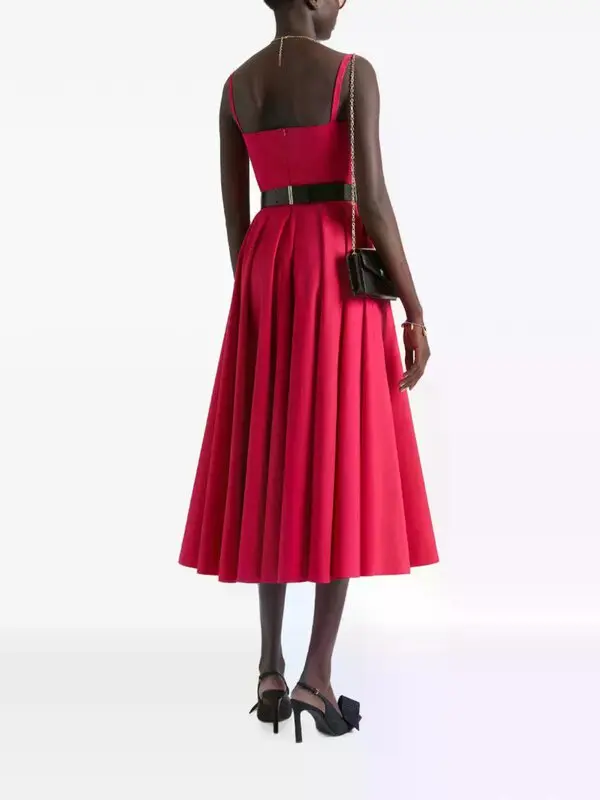 Givenchy Sliced Long Dress In Poplin With Bows - Pink