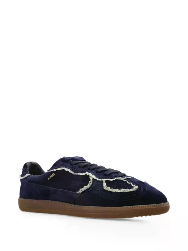 ALOHAS Crochet Trim Leather Sneakers