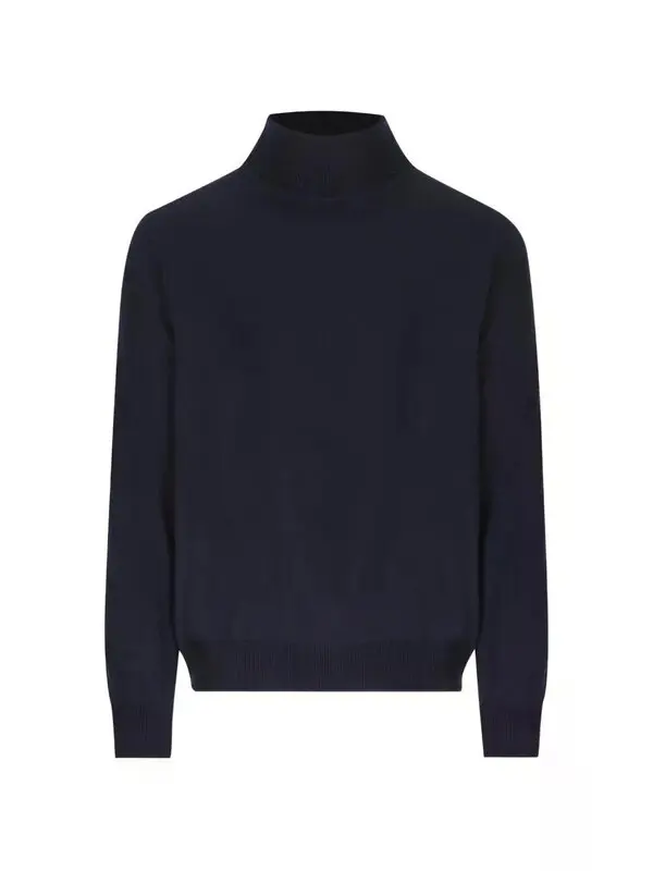 Tagliatore Roll-neck Knitted Sweater - Blue