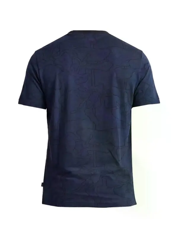 BOSS Thompson Cotton T-shirt With Jacquard Pattern