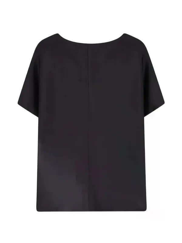 Vince Satin-finish Short-sleeve Top - Black