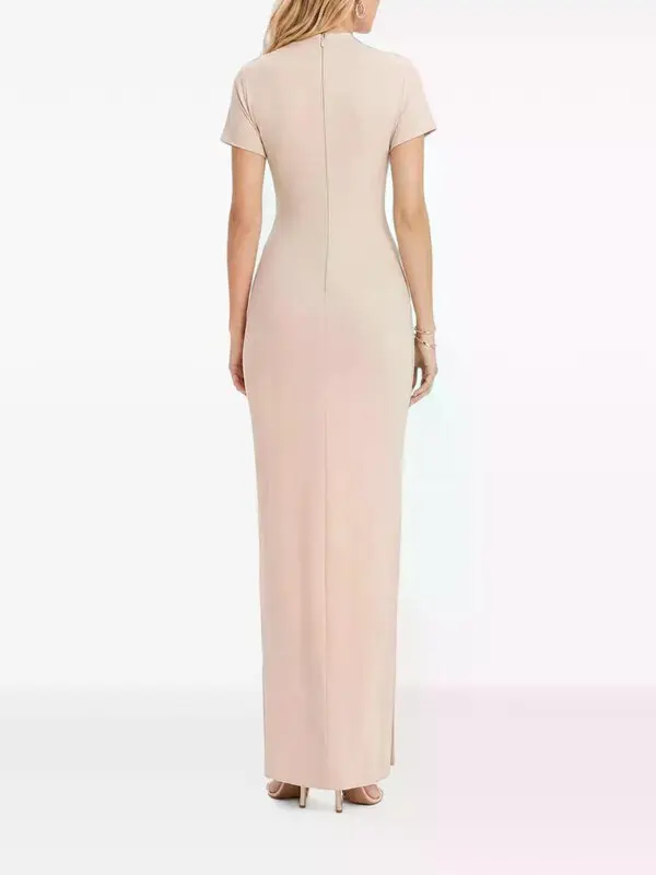 HAMZA Ruched Slit-detail Maxi Dress