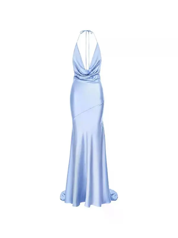 ROSERRY Cowl-neck Halterneck Dress