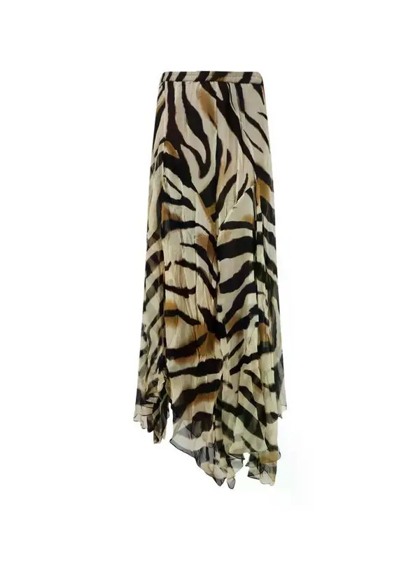 MES DEMOISELLES Susu Zebra-print Elasticated Maxi Skirt - Neutrals