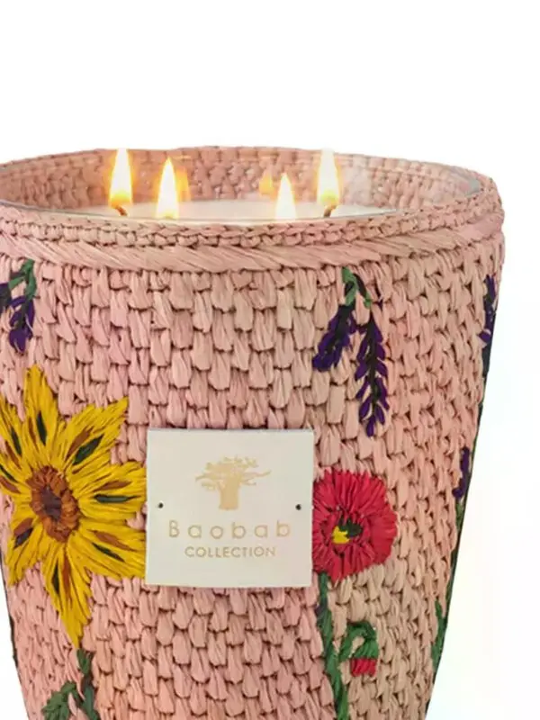 BAOBAB COLLECTION Vony Kopelika Floral-embroidered Scented Candle - Neutrals