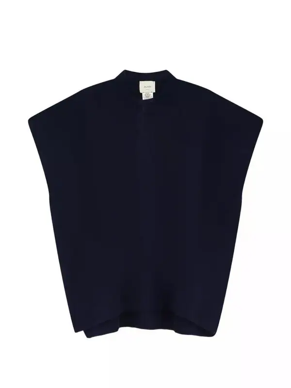 ALYSI Sleeveless Boxy-fit Sweater - Blue