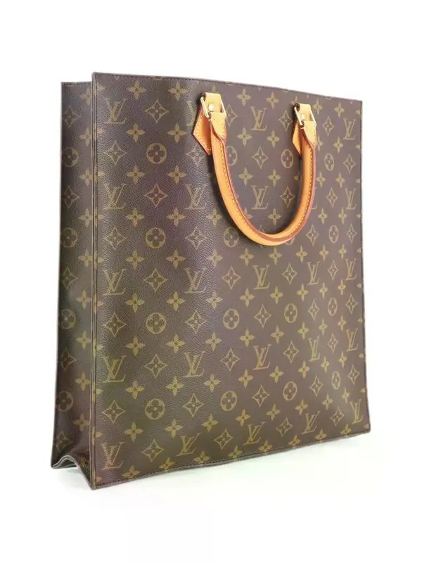 LOUIS VUITTON Vintage Sac Plat Bag Monogram Canvas Tote Bag - Brown