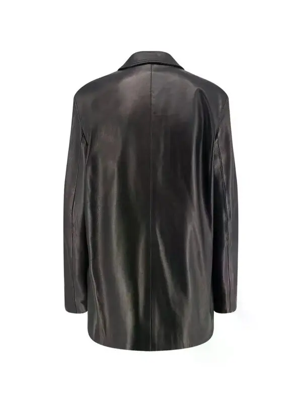 DFOUR Double-breasted Leather Jacket