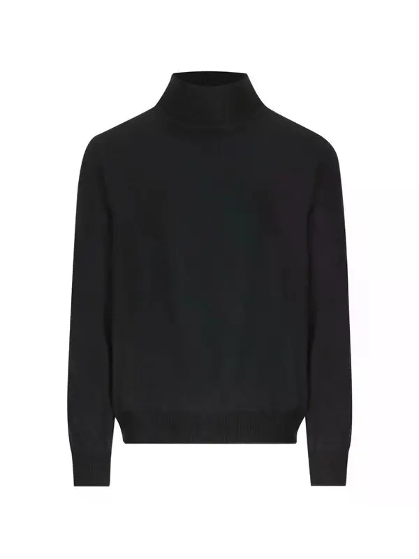 Tagliatore Roll-neck Ribbed-trim Sweater - Black