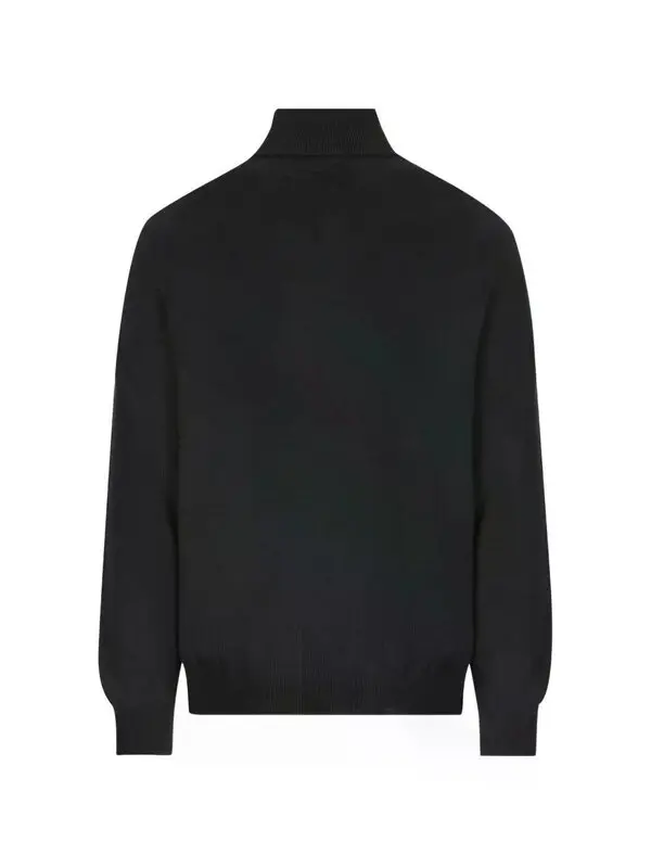 Tagliatore Roll-neck Ribbed-trim Sweater - Black