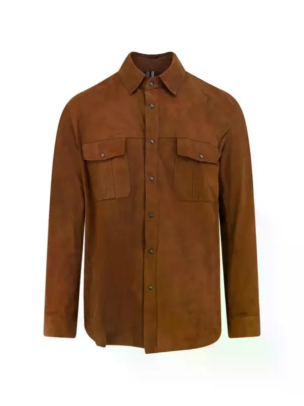DFOUR Pocket-detail Suede Shirt
