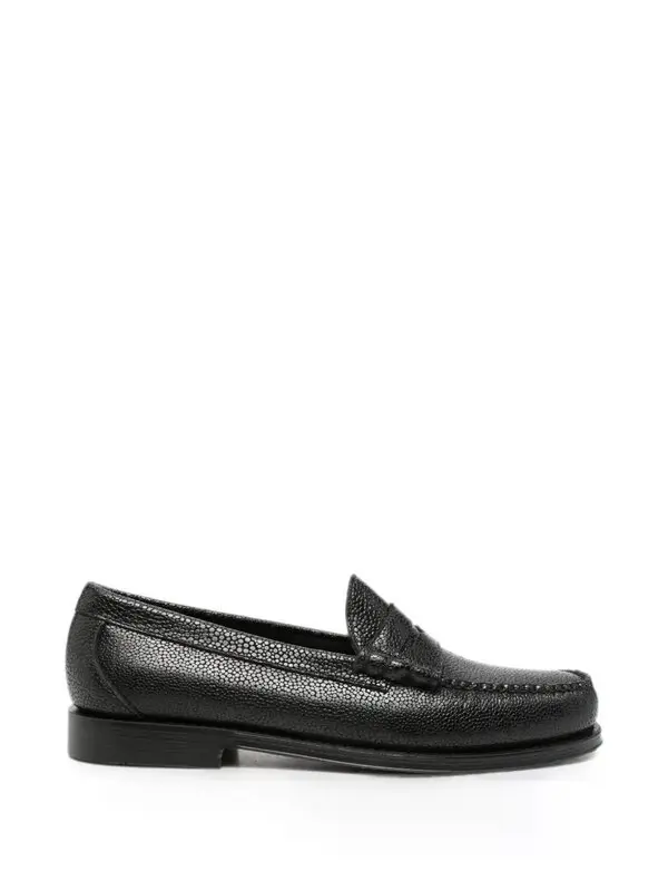 G.H.BASS Weejuns Larson Stingray-effect Leather Loafers - Black