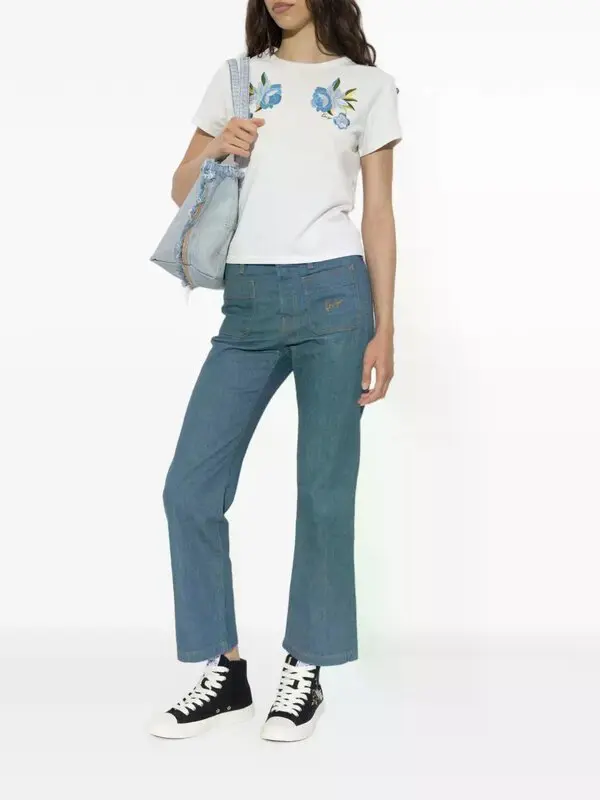 Kenzo Embroidered Patch Pocket Jeans