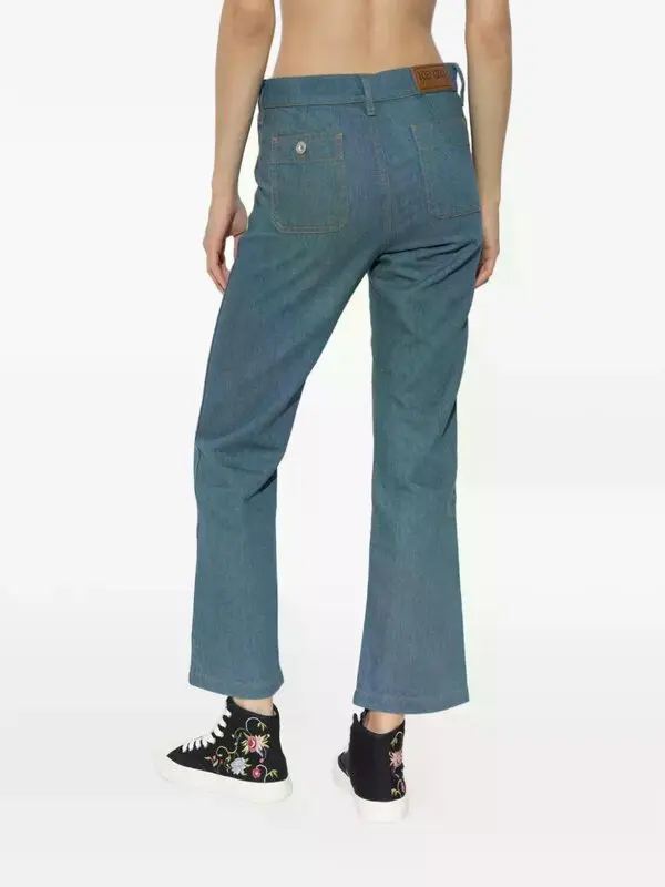 Kenzo Embroidered Patch Pocket Jeans