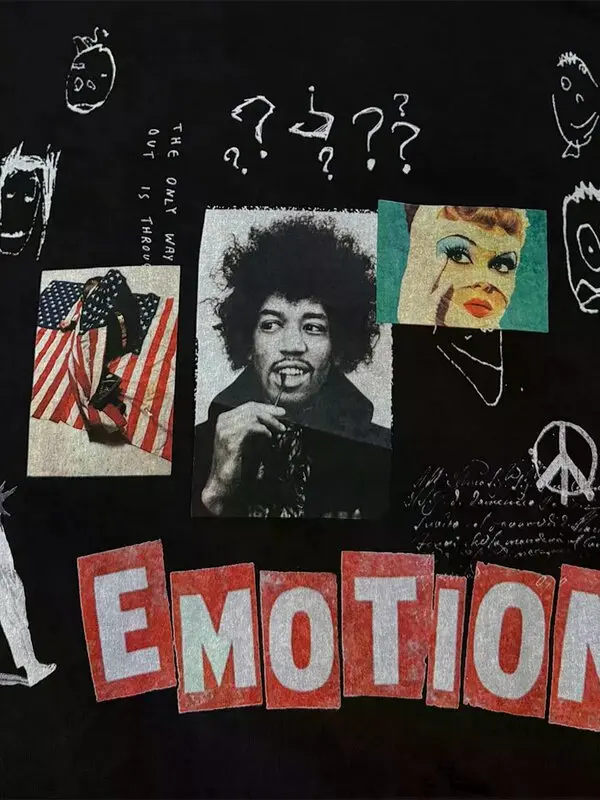 Mixed Emotion Static Graphic-print Ringer T-shirt