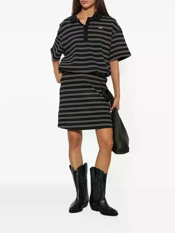 GESTUZ Striped Polo Shirt