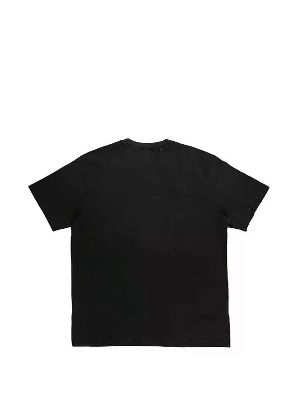 PURPLE BRAND Logo-print Distressed T-shirt
