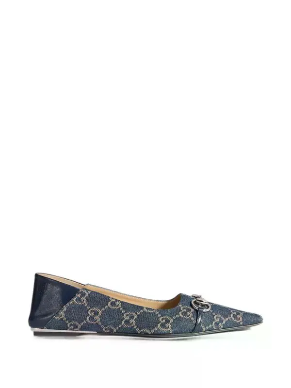 Gucci Vittoria Gg Canvas Ballet Flats - Blue