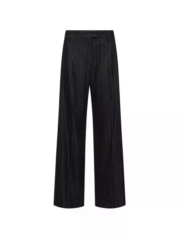 Brunello Cucinelli Stripe-pattern Tailored Trousers - Grey