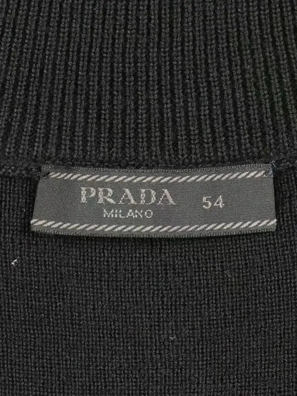 Prada Wool Knit Zip Jacket