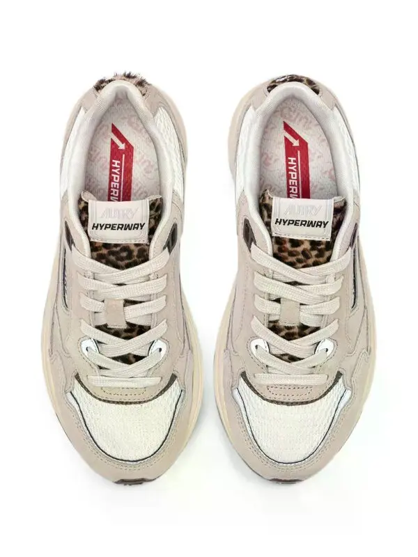 AUTRY Hyperway Leopard-print Panelled Sneakers