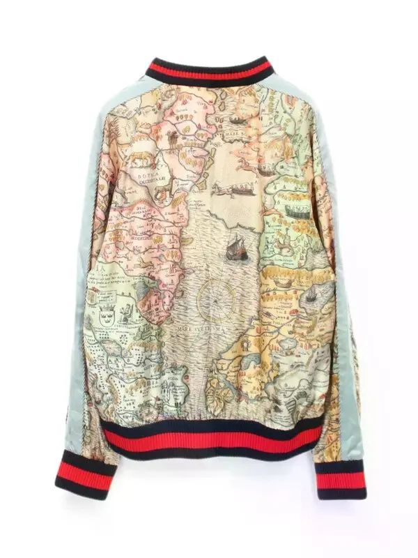 Gucci Diy Map-print Bomber Jacket